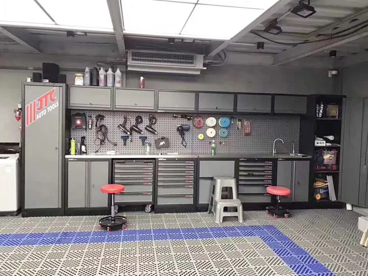 35 Pieces Deluxe-garage Cabine Kit Workshop Workbench Storage System ...