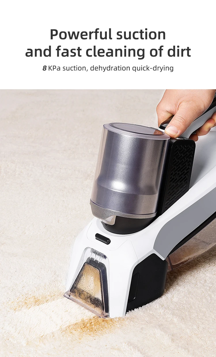 Cordless Wet and Dry Spot Cleaner for Car Seat Upholstery