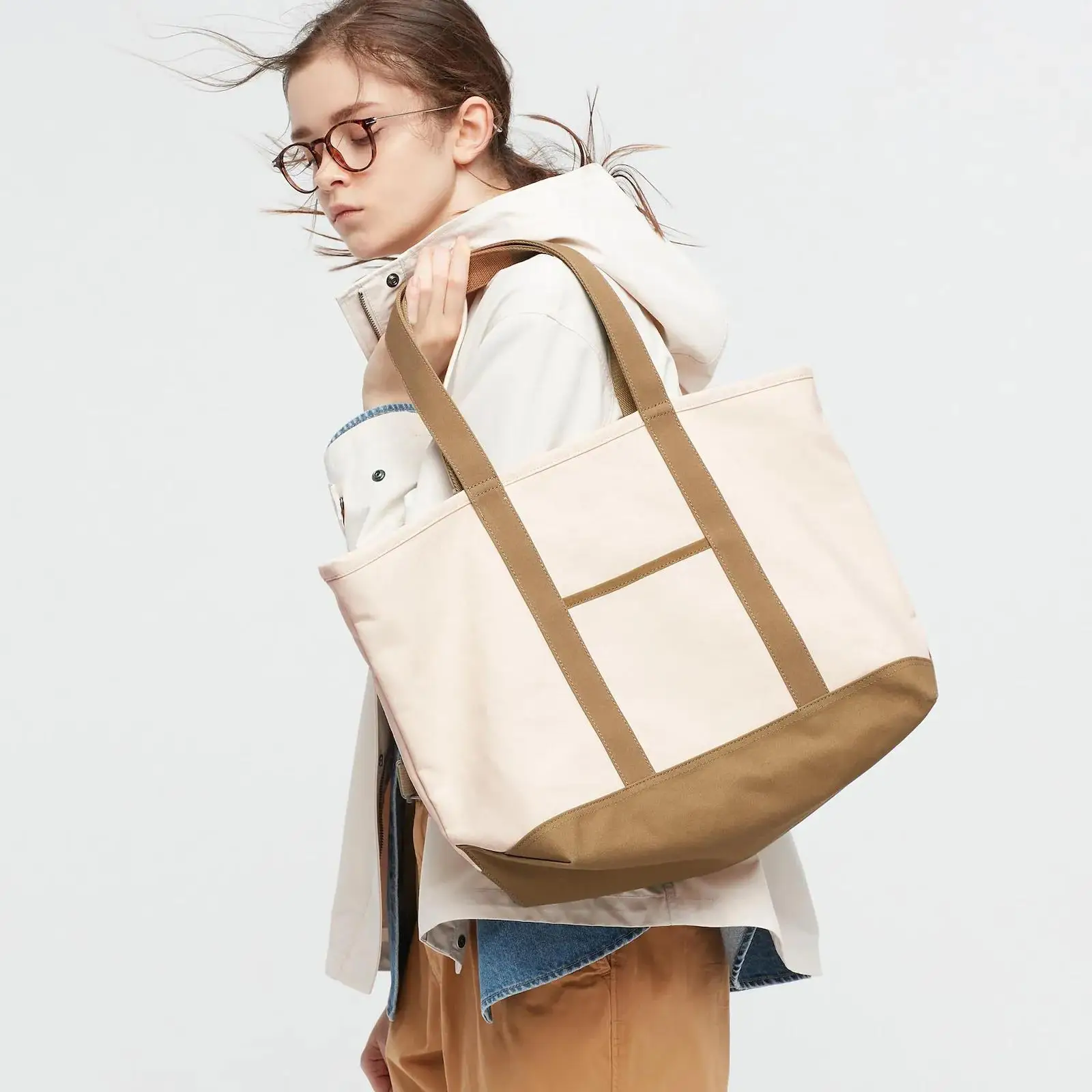 Extra Large Heavy Duty Grocery Shopping Carrier Canvas Tote Beach Bag ...