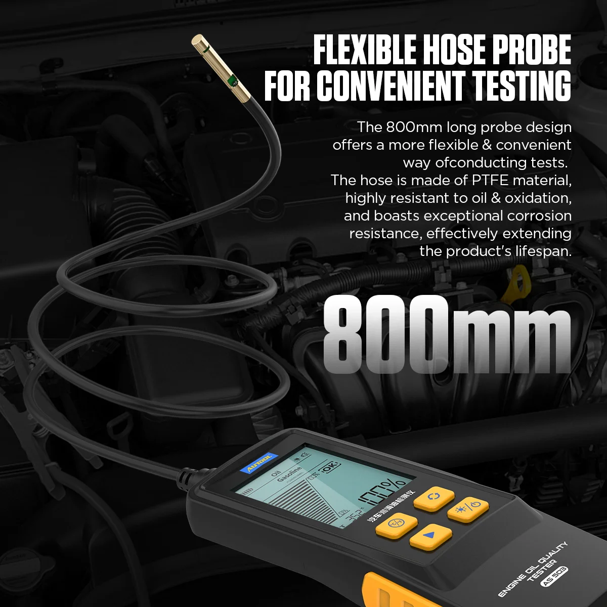 2025 AUTOOL AS503 Digital Engine Oil Tester for Gasoline & Diesel