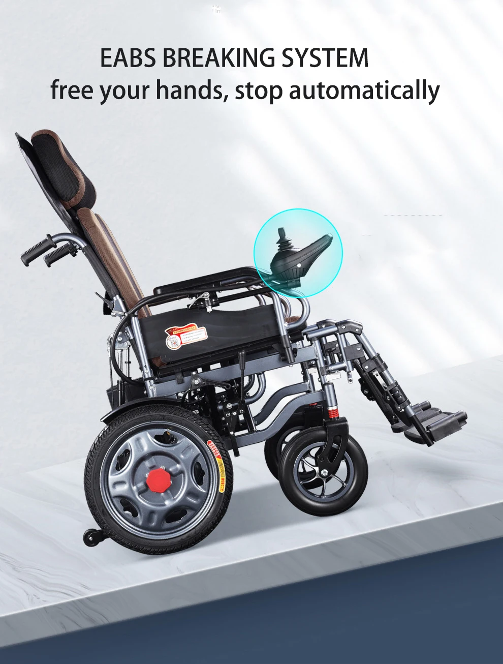 Remote Control Device Reclining Electric Wheelchair With High Backrest ...