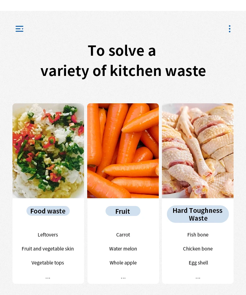 Sink Grinder Food Waste Processor Garbage Disposal 220v Sink Disposal ...