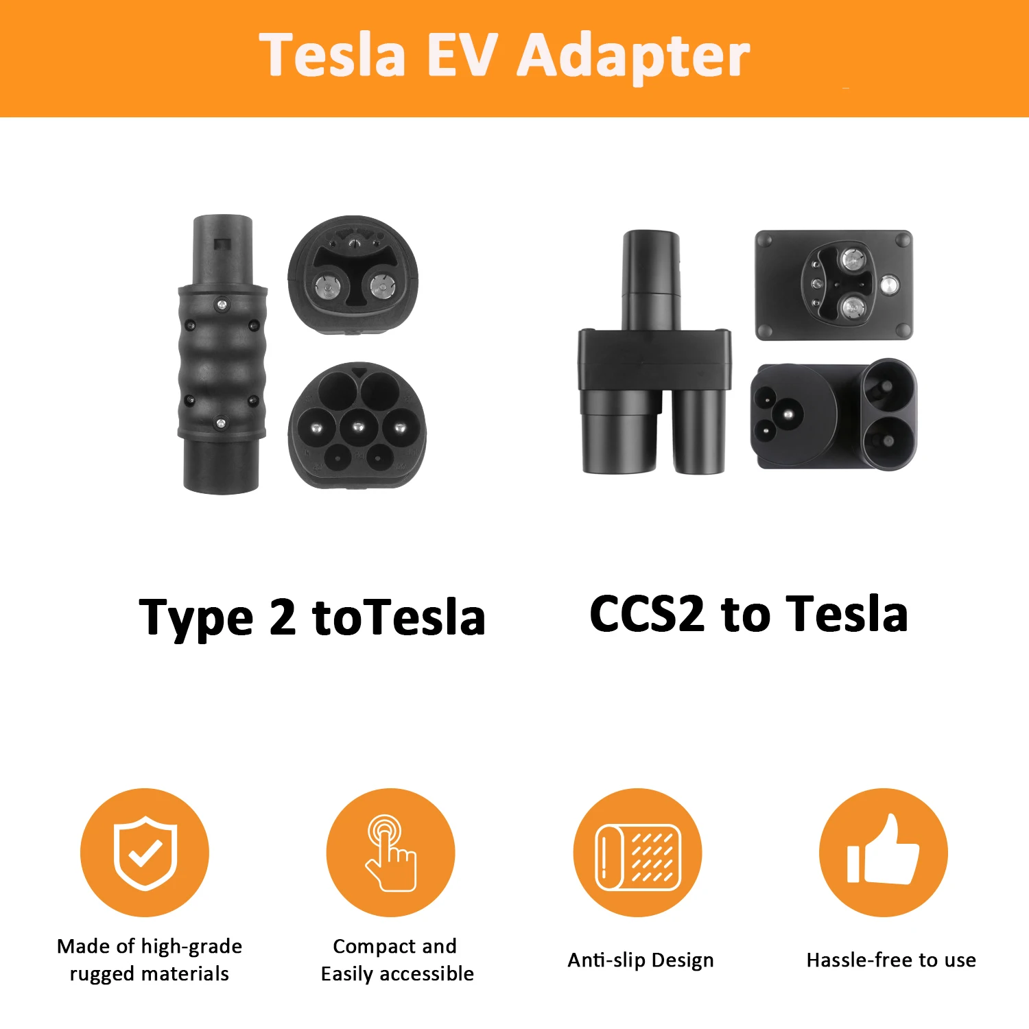 Ccs2 Dc Fast Charging Adapter Type 2 Ev Charger Adapter For Tesla ...