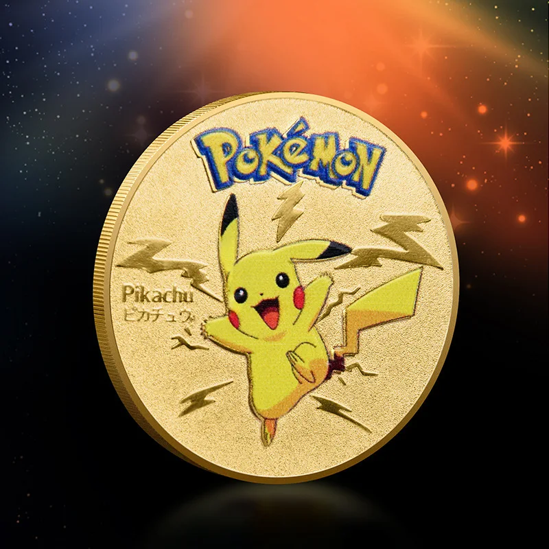 Hot Sale Charizard Pikachu Squirtle Metal Gold Silver Pokemon ...