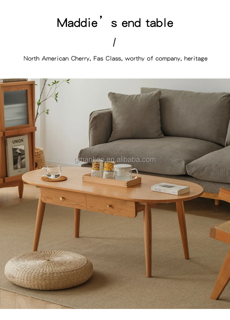 Nordic Style Solid Wood Coffee Table Small Apartment Living Room Simple ...