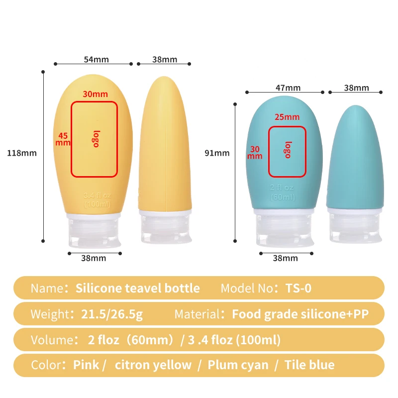 Oem Odm Custom Rectangle Twist Cap Squeeze Bottle Food Grade 60ml Soft Squeeze Lotion Bottle ...