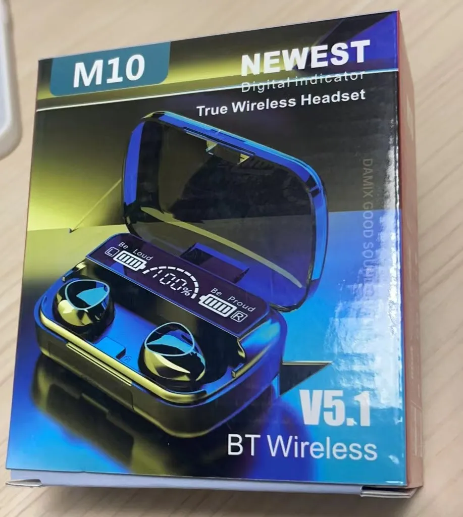 Original Waterproof M10 Earbuds Gaming In-ear Headphones Tws Wireless ...