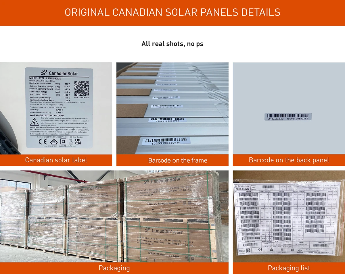 Canadian Solar 550W-560W Panels - High Efficiency & Durability