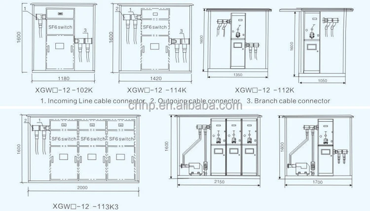 High Voltage Outdoor Switching Station Cable Branch Box Ring Type ...
