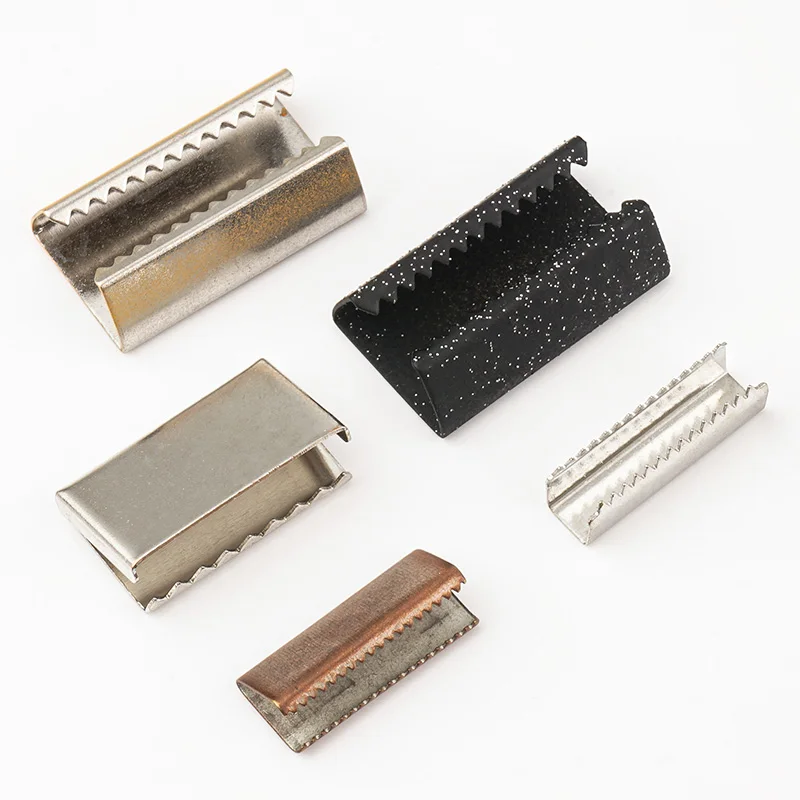 Webbing End Cap - Custom Metal Clip for Straps & Drawstrings