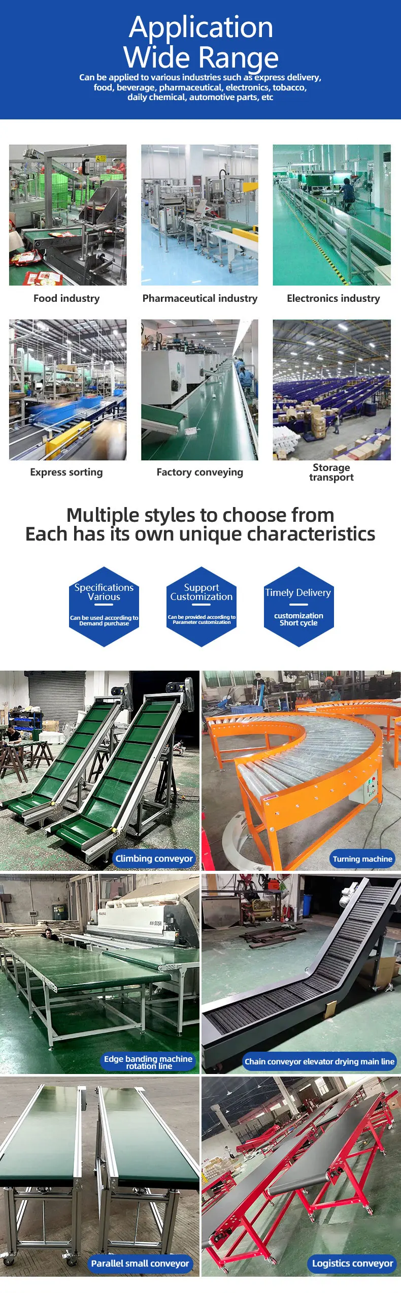 Langle Adjustable Height Inclined Belt Conveyor/horizontal Belt ...