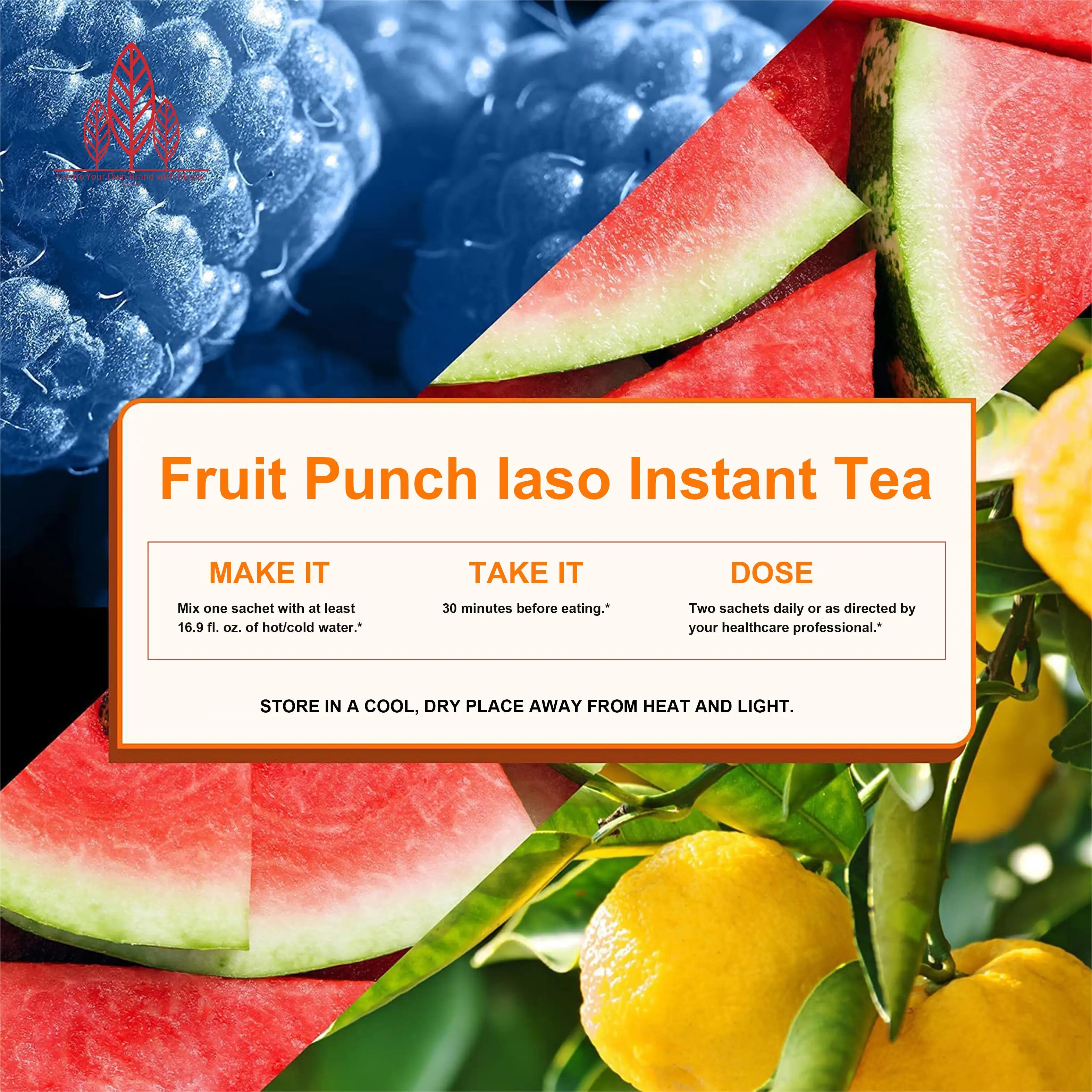 Fruit Punch Instant Iaso Detox Tea Refreshing Fruity Flavor Aid Your ...