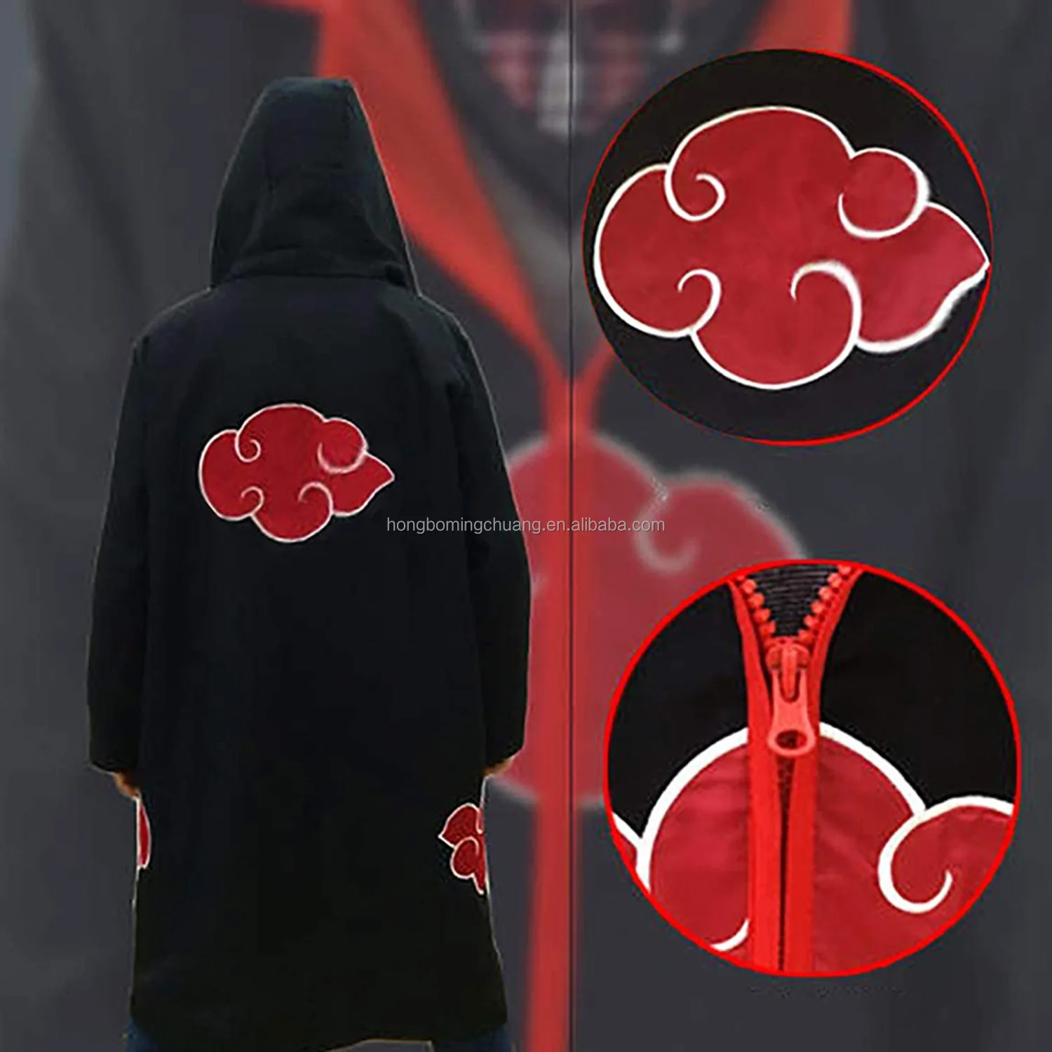 Japan Anime Cosplay Jacket Uchiha Itachi Trench Comics Akatsuki Ninja ...