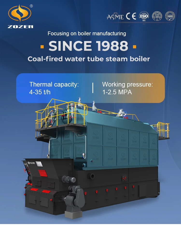 8 Ton Industrial Chain Grate Bituminous Lean Coal-fired Steam Boiler ...