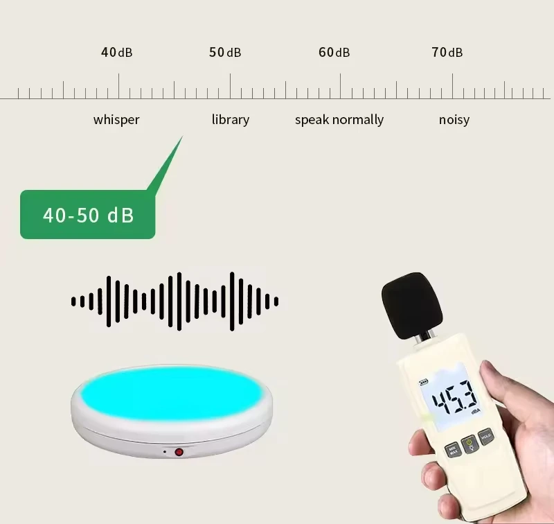 RGB 45CM Portable Motorized Rotating Display Stand with 360° Colorful ...