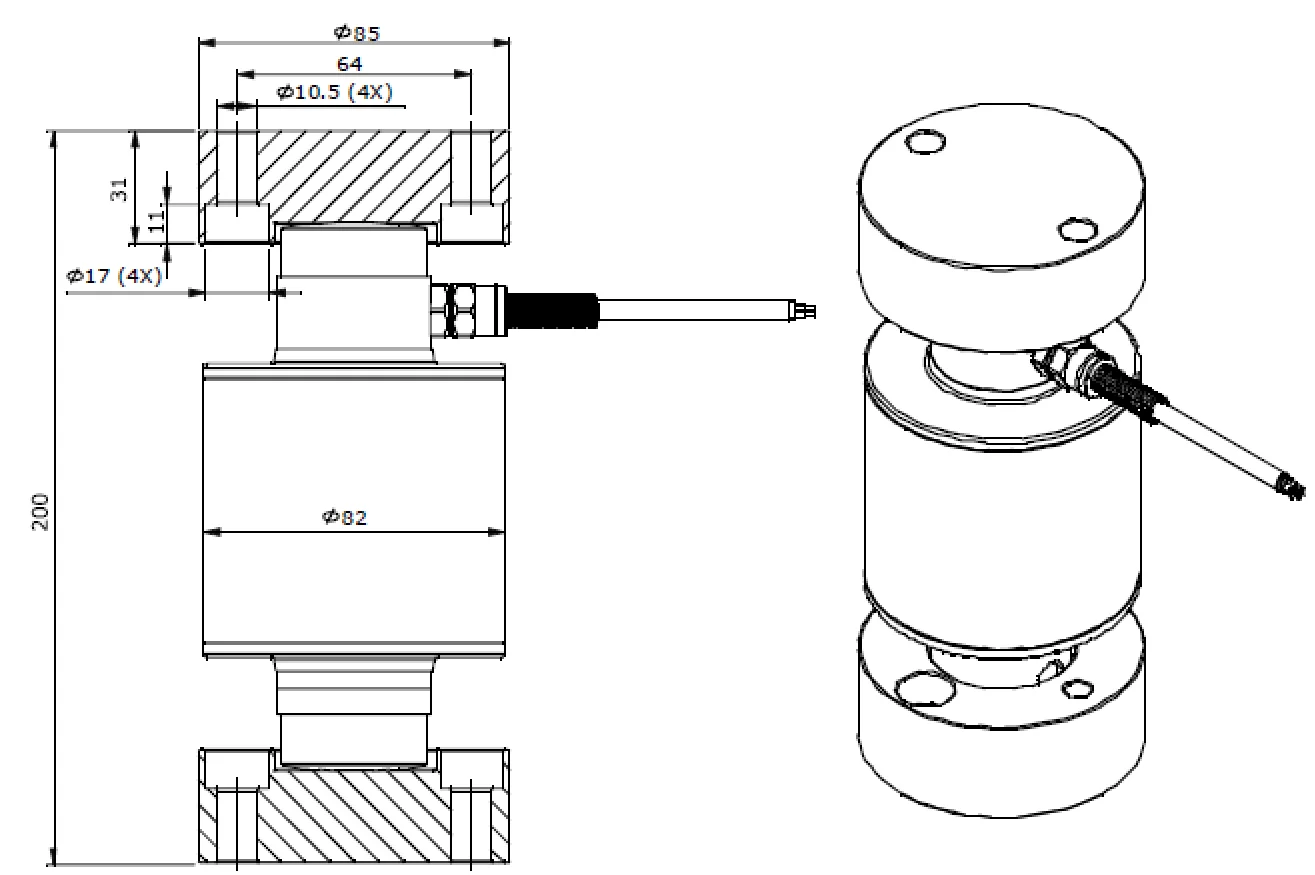 C16 30t Compression Load Cell - High Precision & Durable