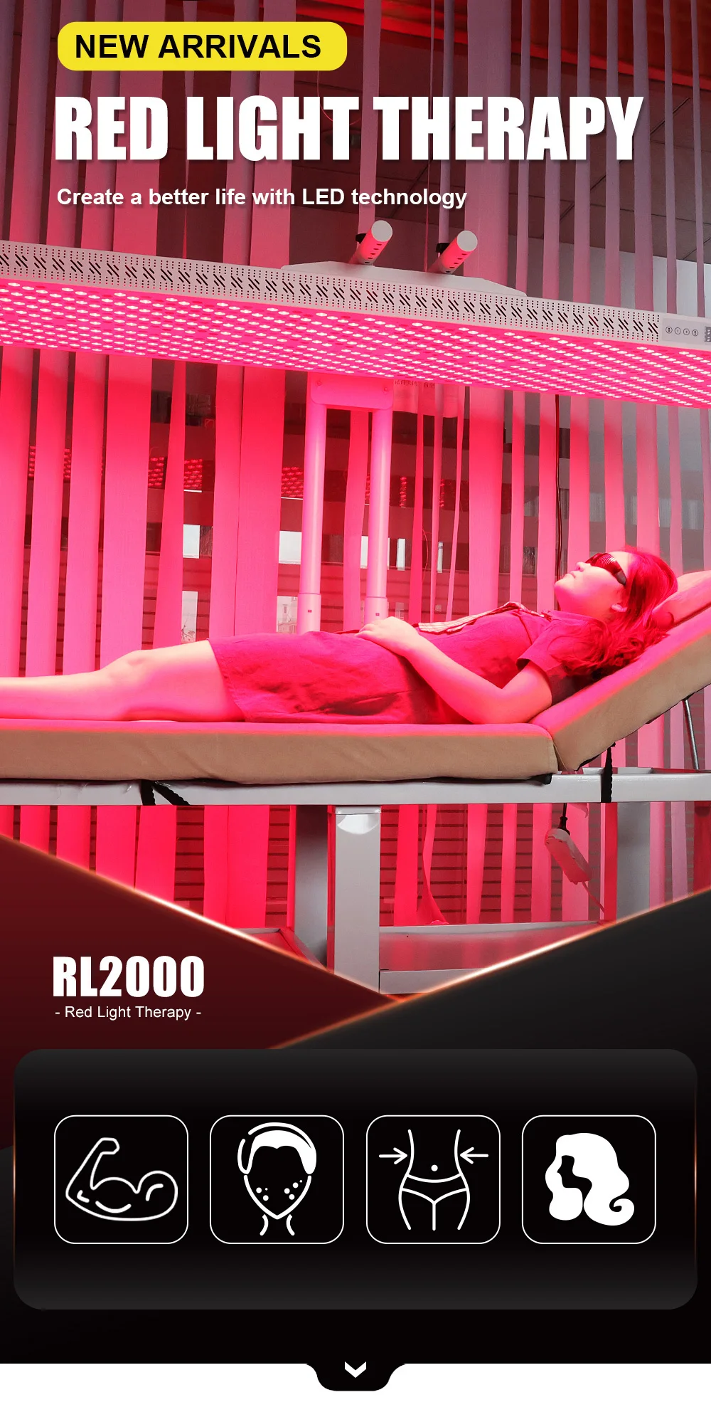 6000w Full Body Red Therapy Light - Ideal for Pain Relief