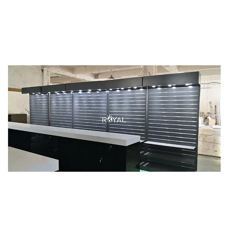 retail slat wall display panel slatwall floor display black| Alibaba.com
