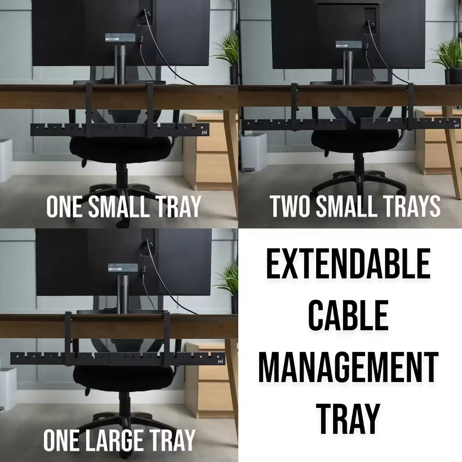 Office Furniture Metal Under Desk Cable Management Tray Bedside Shelf ...