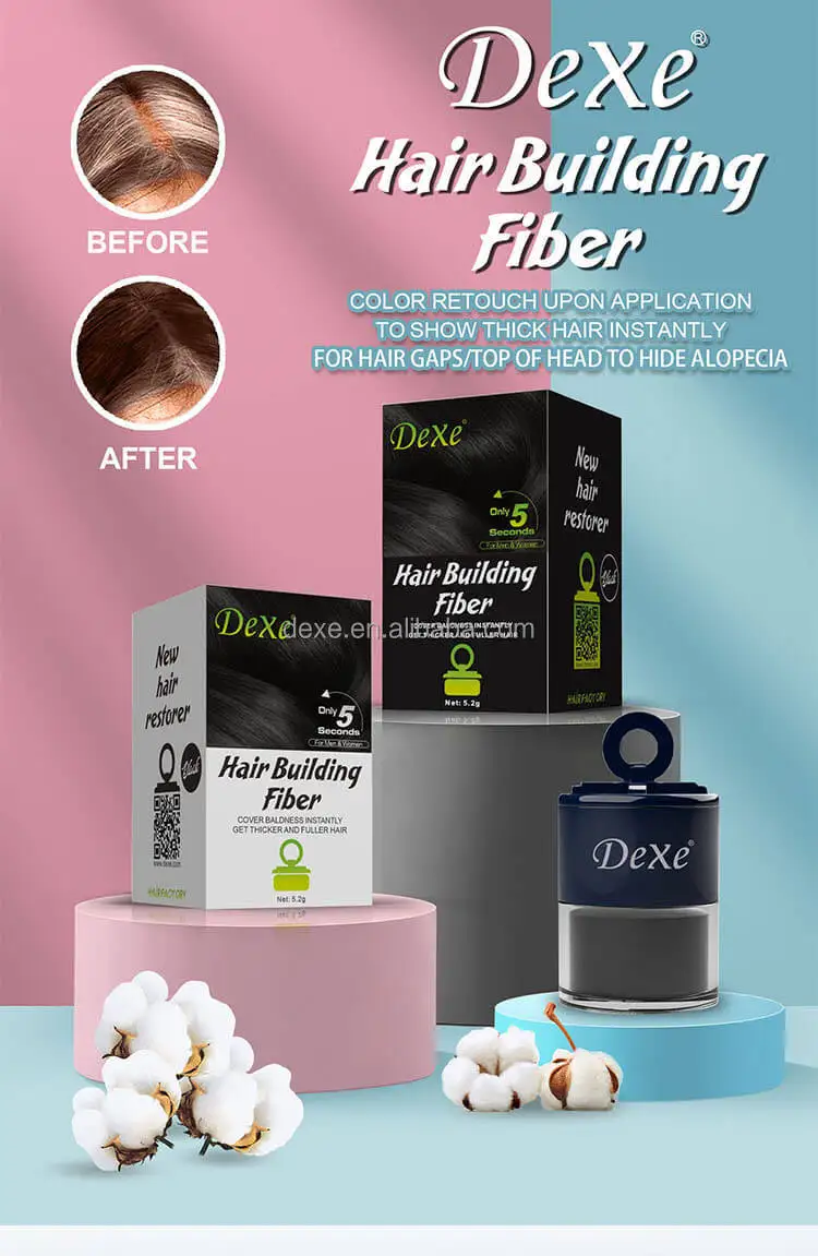 Dexe Hairline Hair Building Fiber And Hair Shadow Powder Restore - Buy ...