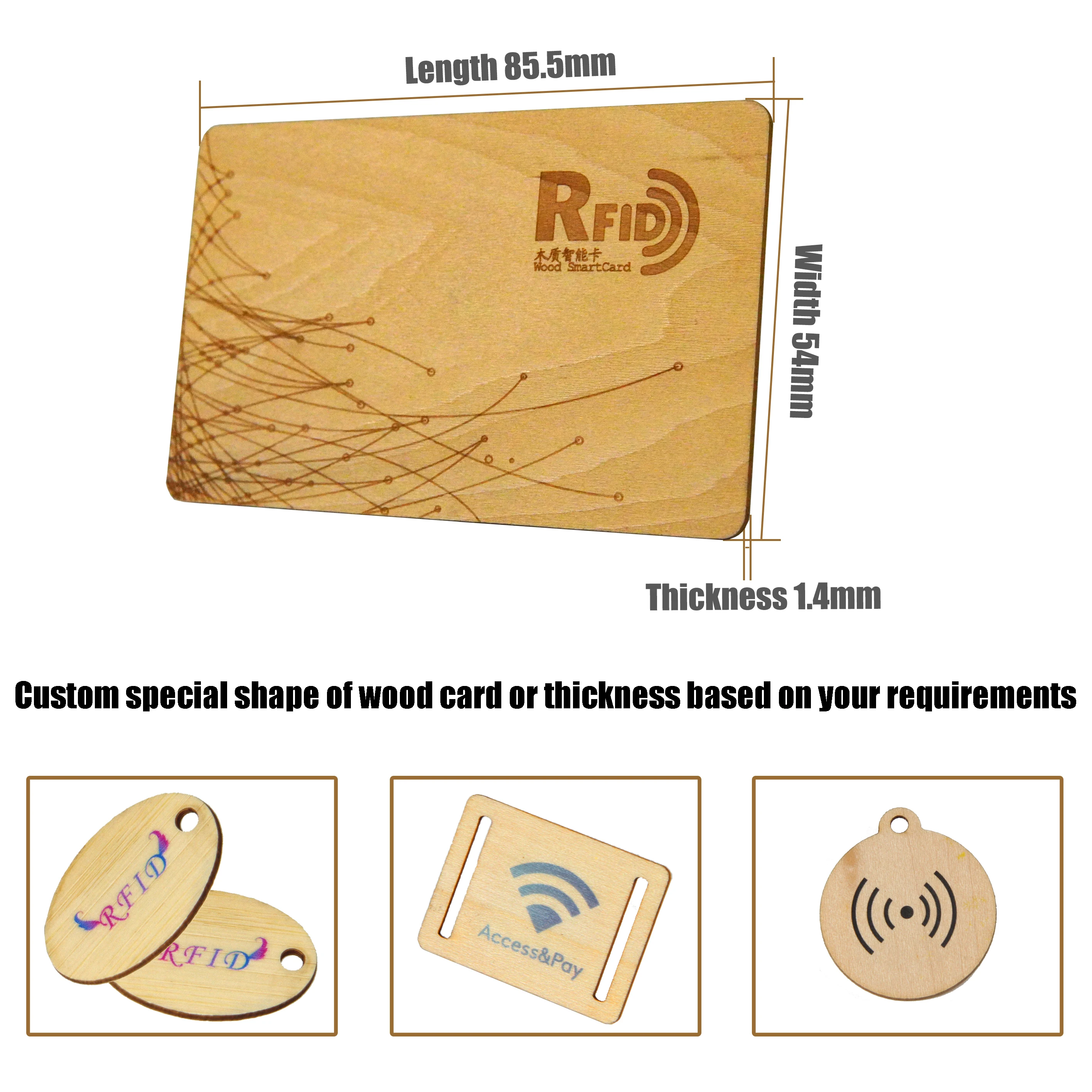 Recyclable Wooden Visiting Card Logo Laser Engraved Visitor Card Wood ...
