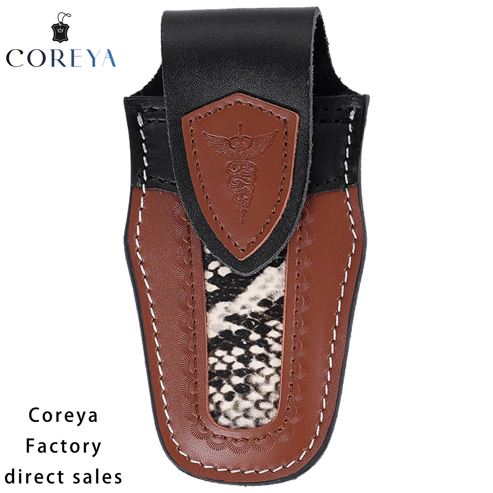 Hunting Knife Sheath Fixed Blade Leather Holster Brown Backpack & Pouch ...