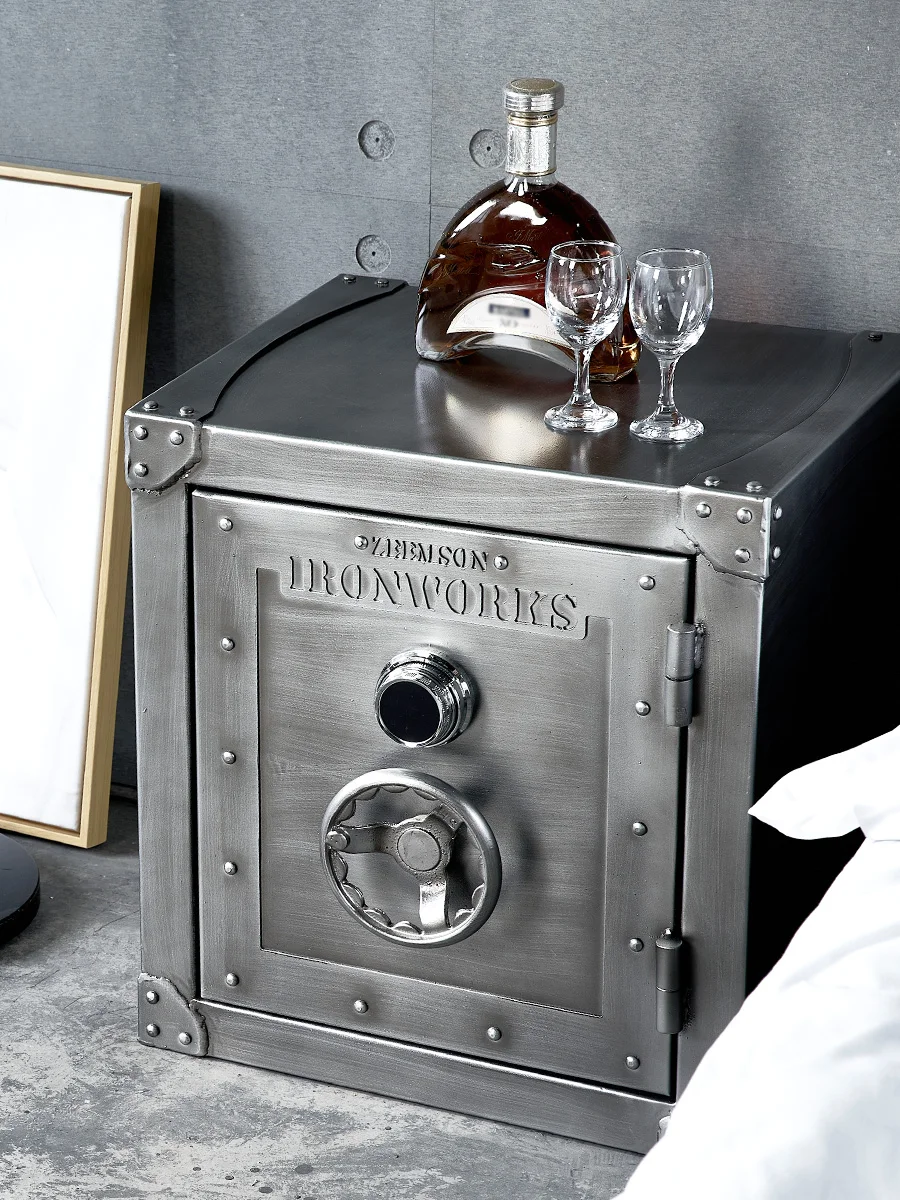 Personalized Industrial Style Iron Bedside Cabinet Vintage Storage ...