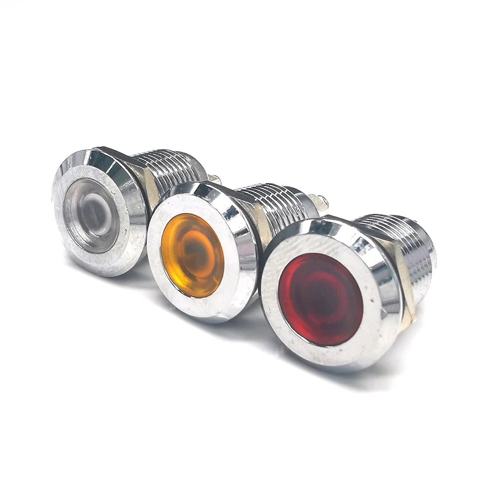 12mm Socket Head Waterproof Indicator Light signal Led Lamp 12v 220v ...