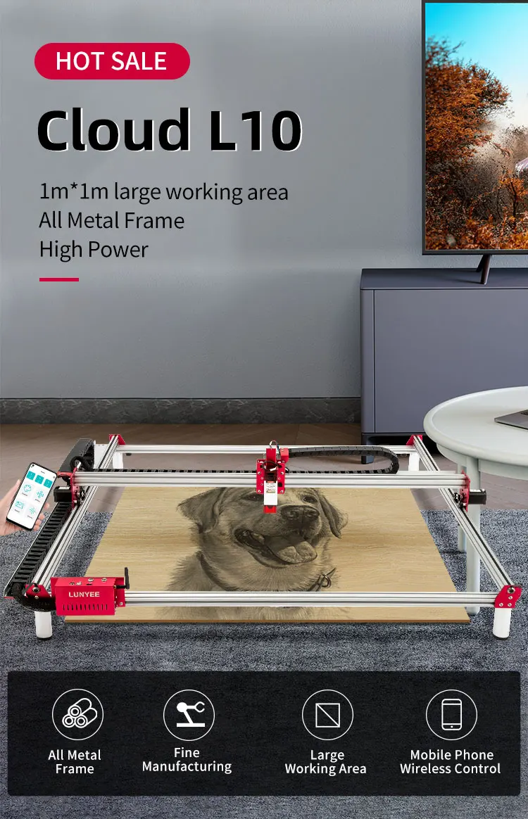 Cloud L10 Laser Carving Machine - 10W/20W Multifunctional Engraver