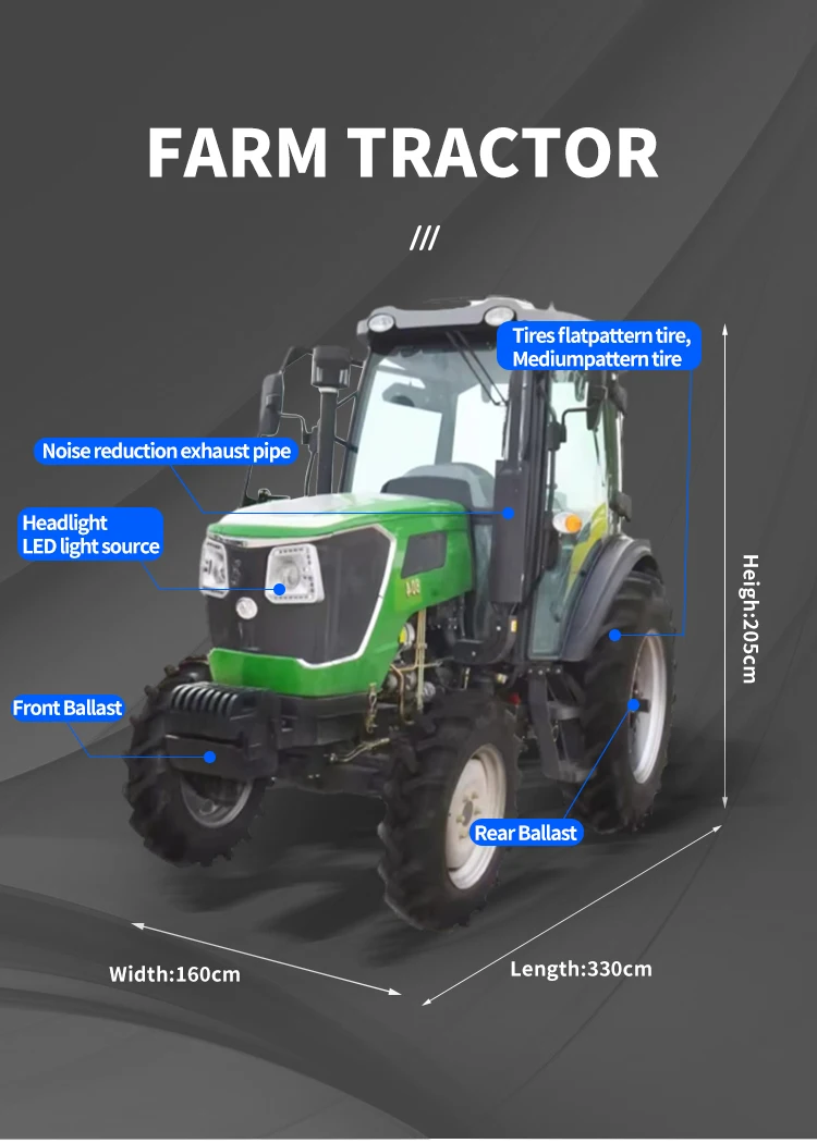 4x4 Tractor 80hp 4wd Compact Tractor Agriculture 80hp 4wd Mini Farm ...