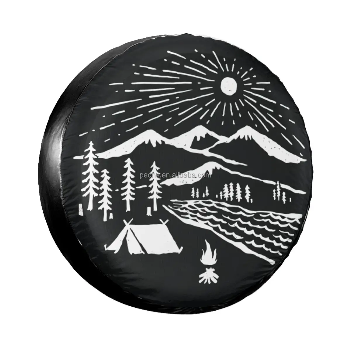 Custom Leather Spare Tire Cover 14 15 16 17 Inch Universal Car Wheel ...