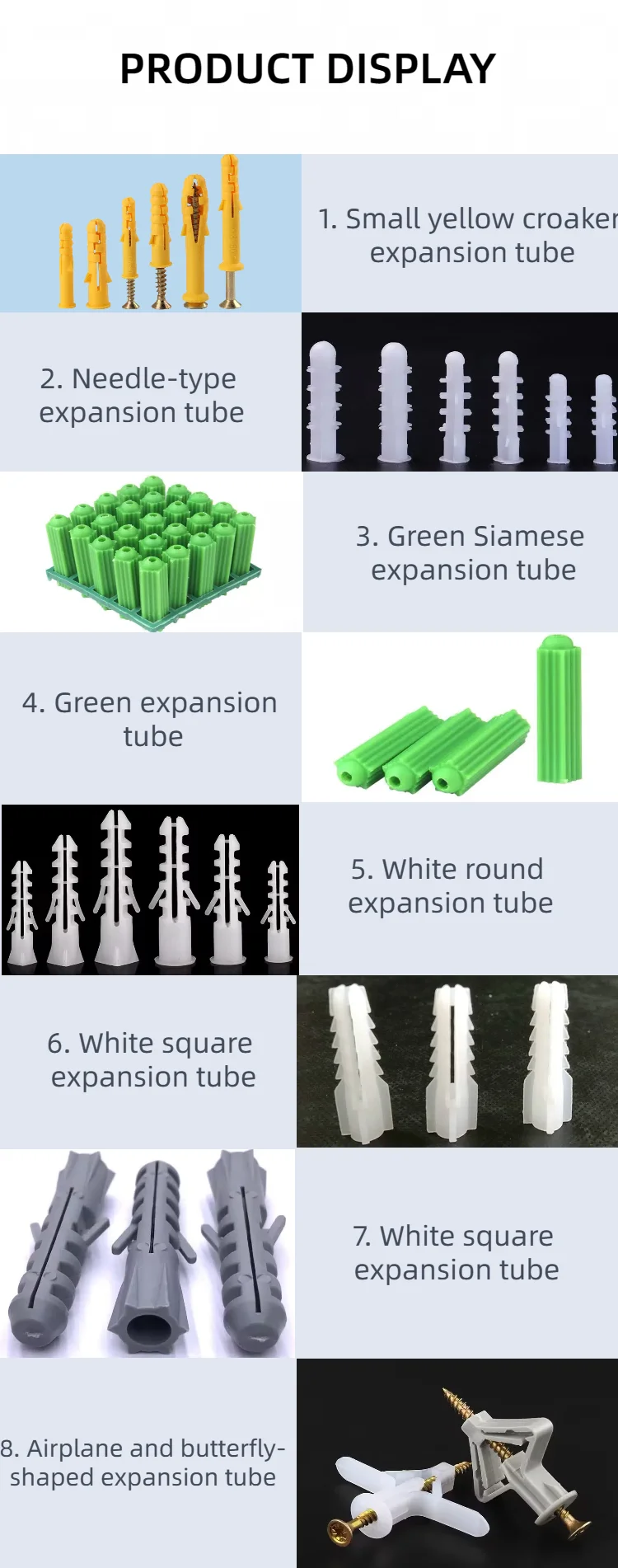 Plastic Expansion Anchor Bolt Fixing Chipboard Screw Plug| Alibaba.com