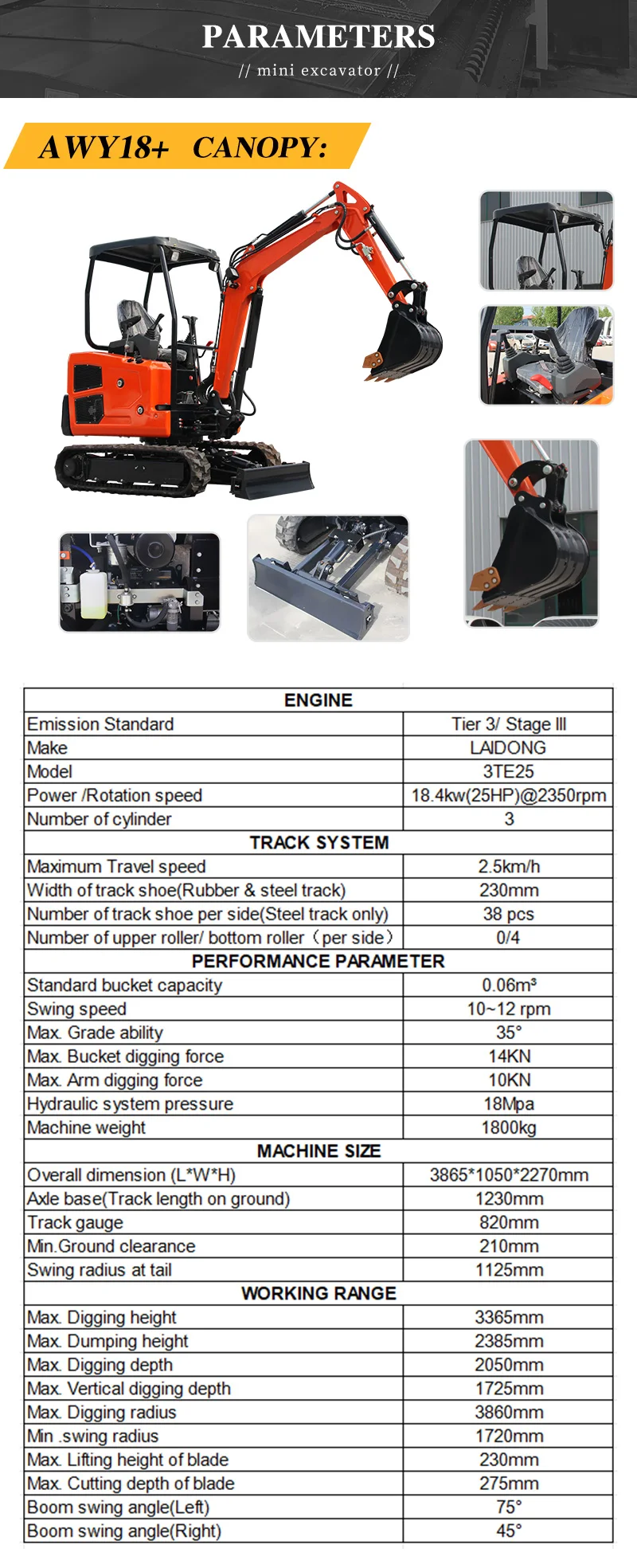 Cheap Mini Digger Chassis Mini Escavadeira Loaders Excavator Earth ...