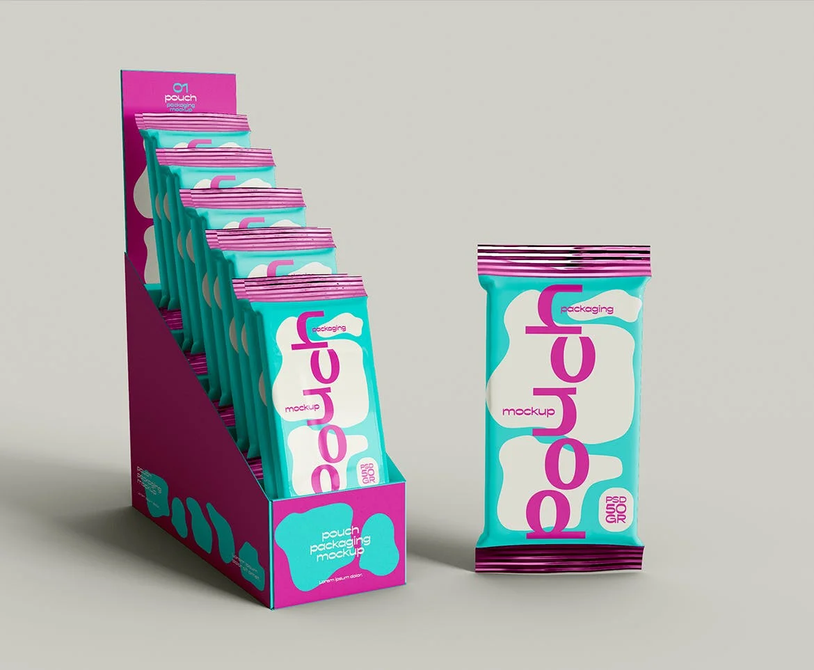 Custom Printed Chocolate Chewing Gum Foldable Display Boxes for Food ...