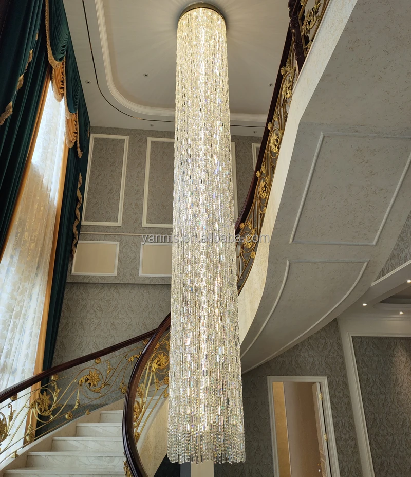 5 Meters Long Modern Crystal Staircase Chandelier Light