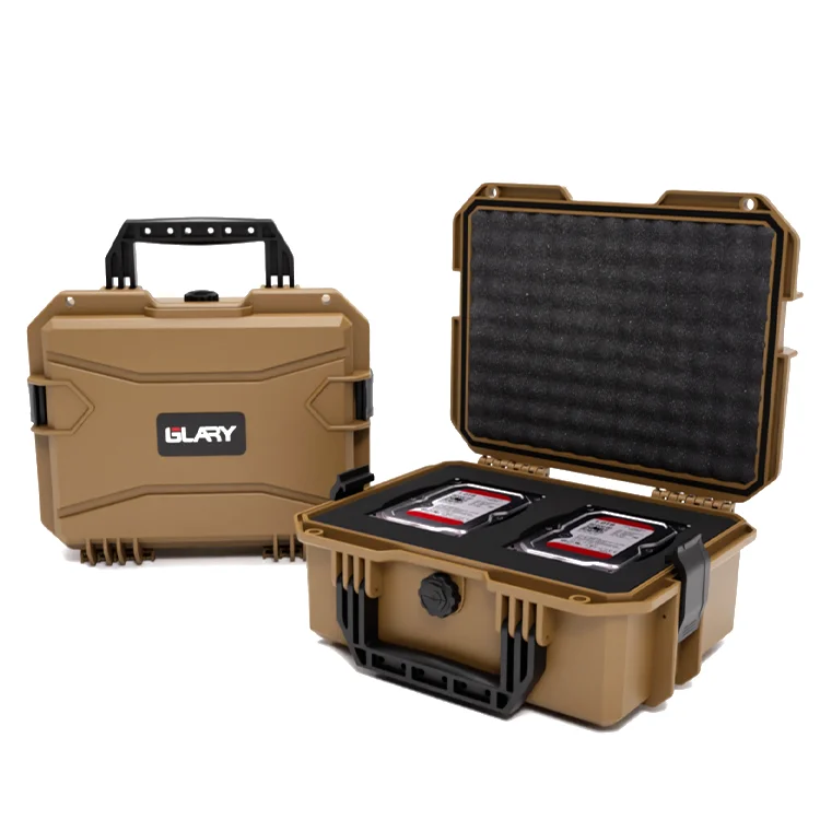 GLARY Weatherproof Hard Drive Enclosure Case With Foam Large Capacity ...