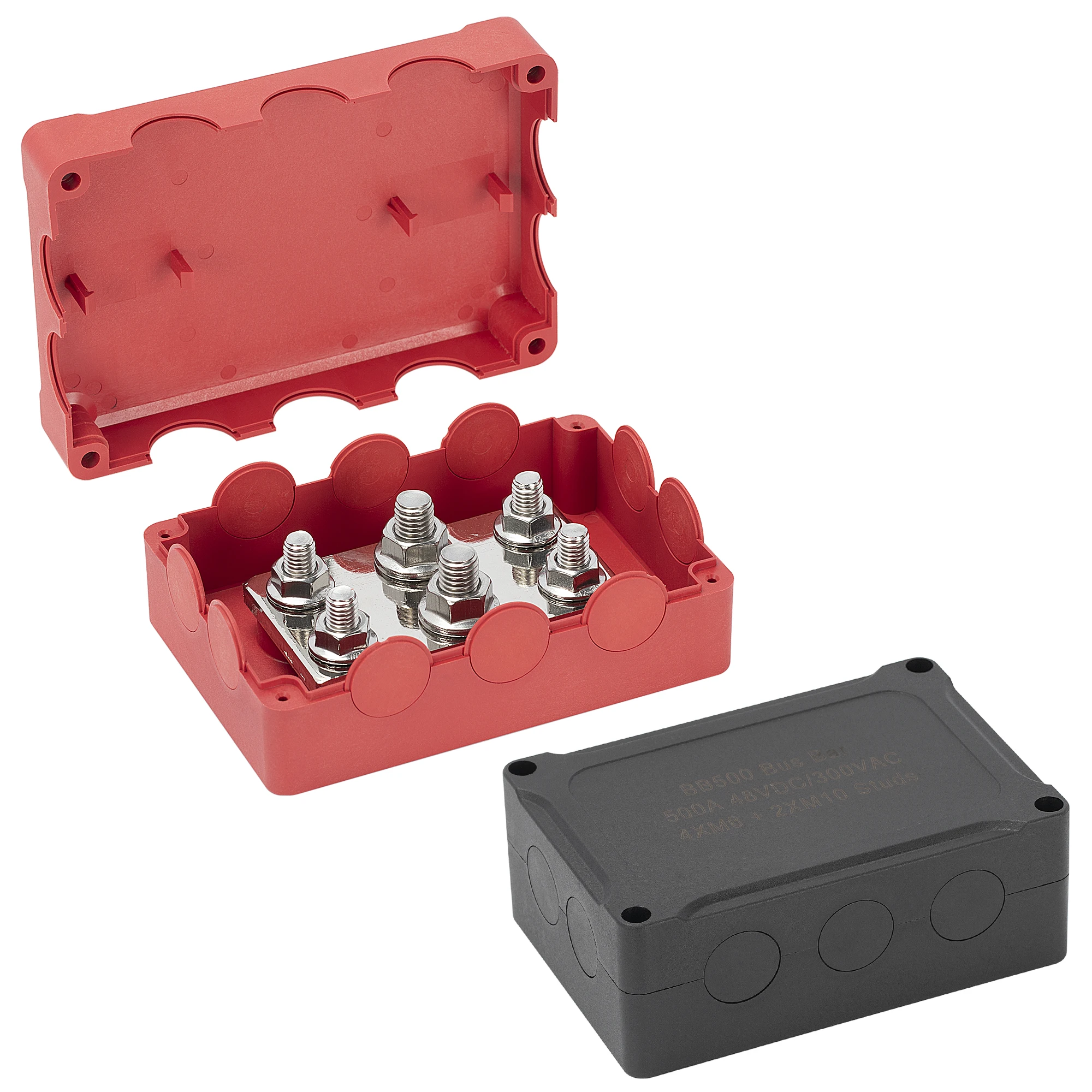 500A 48V Marine Copper Busbar with 6 Studs & Rubber Gasket Terminal ...