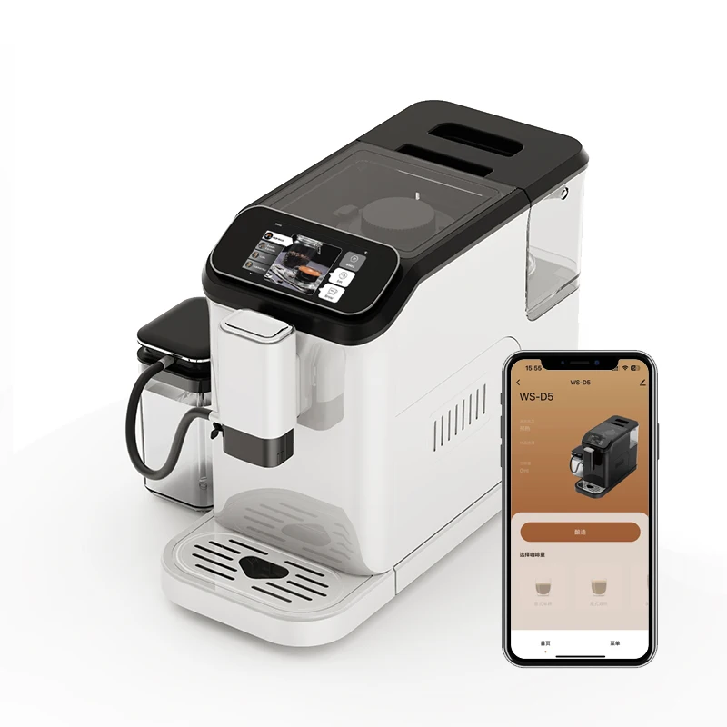 D5 20bar Bean to Cup Smart Cappuccino Espresso Fully Automatic Coffee ...
