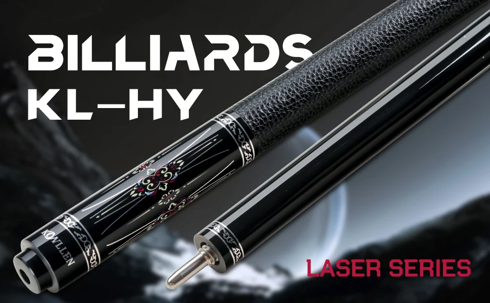KONLLEN Carbon Pool Cues Laser Meteor Style 1/2 Split Cue