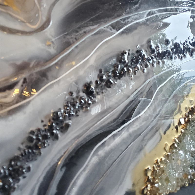 Modern Abstract Rock Texture 3d Resin Painted Wall Art Luxury Home ...