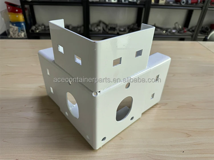 Container Corner Connection Angles - White Painted Packing Box