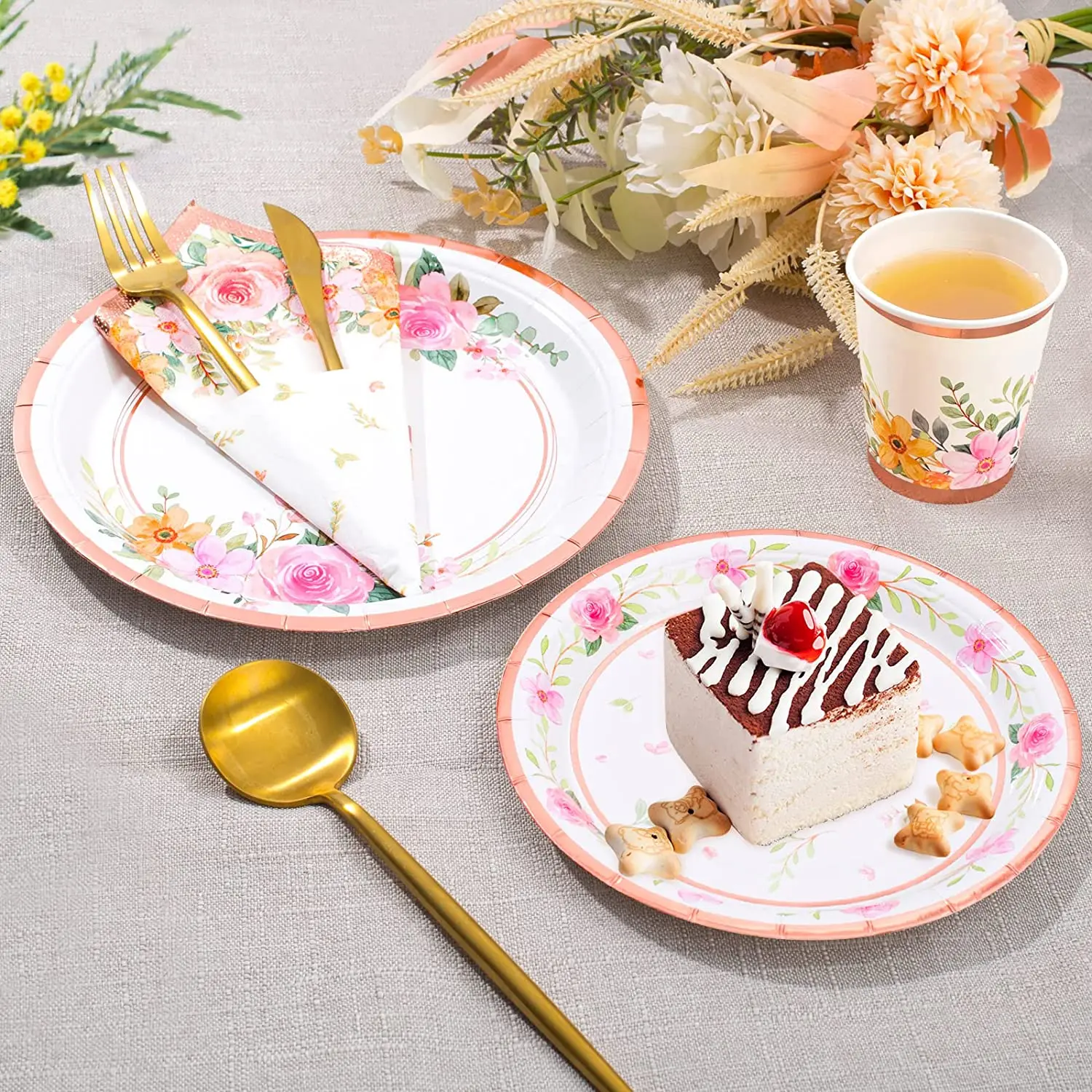 Nicro 10guest Birthday Bridal Shower Custom Printed Round Paper Plate ...