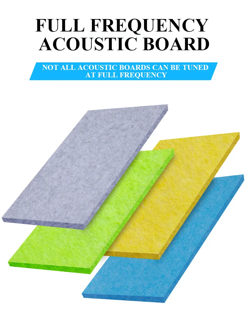 Custom Size Felt Sound Absorption Wall Panels Polyester Fiber Acoustic ...