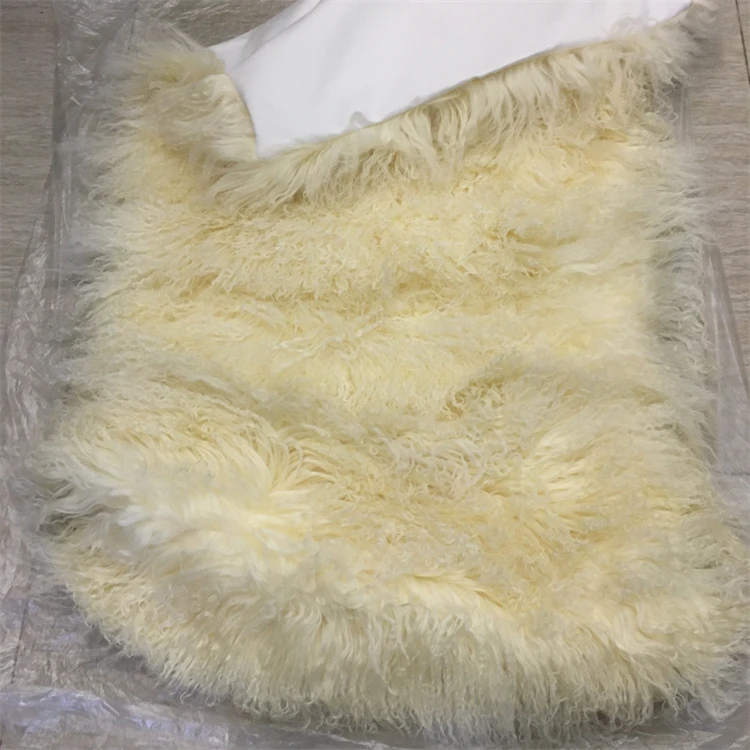 Long Sheep Skin Curly Mongolian Fur Rug Throw - Buy Curly Mongolian Fur ...