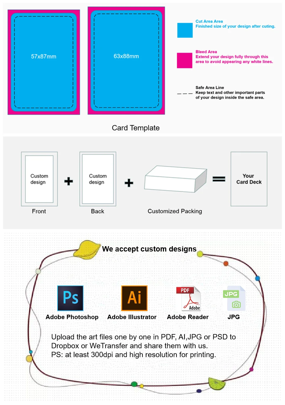Custom Paper Playing Cards Printing - 300gsm Art Paper