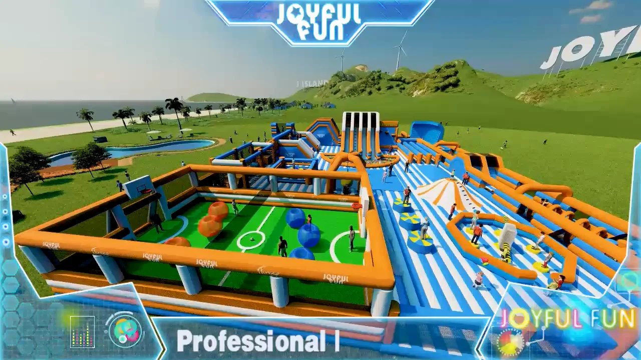 JOYFUL FUN-Parque de Atracciones inflable para interior, parque de juegos al aire libre| Alibaba.com