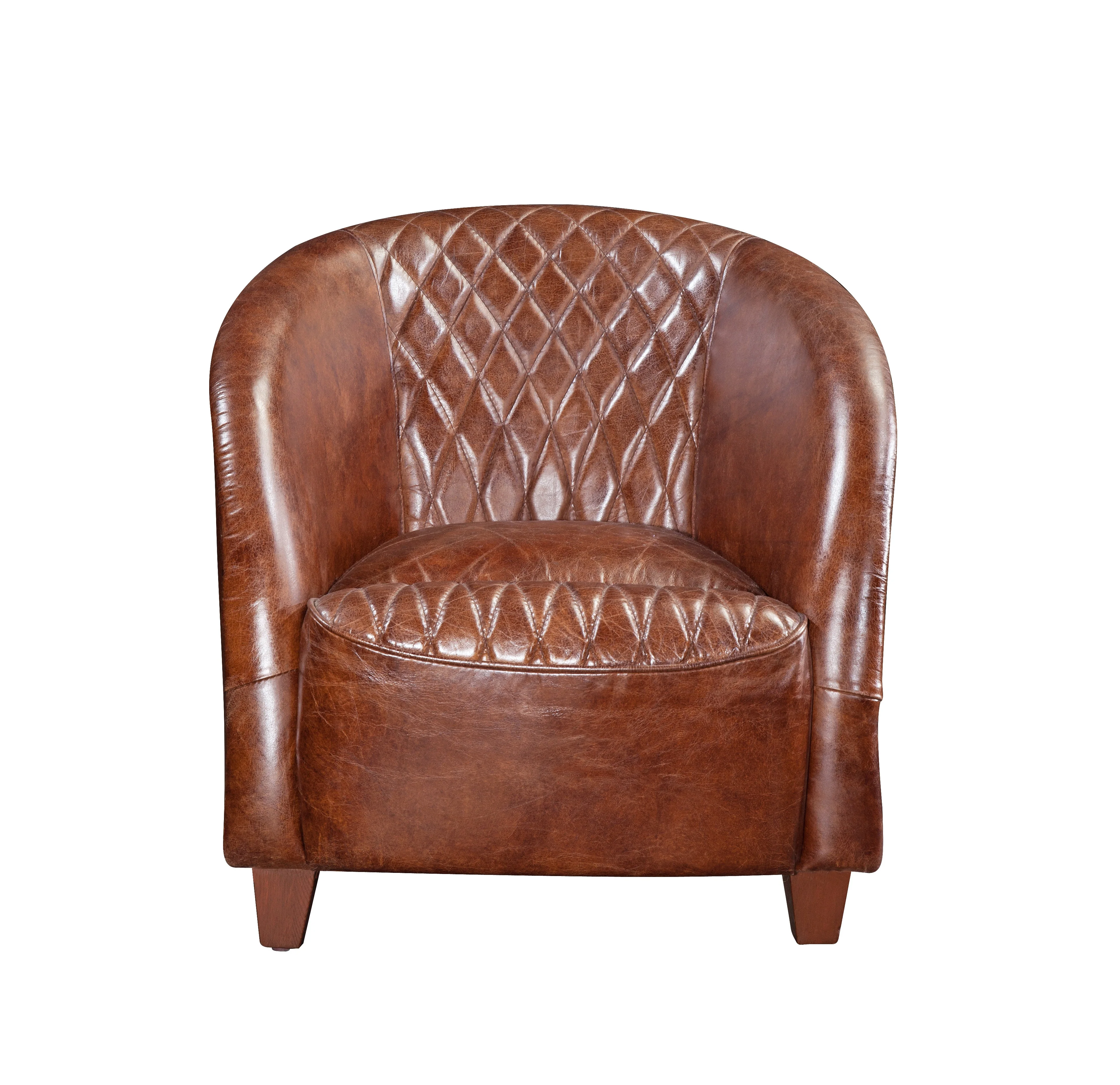 Antique Style Luxury Living Room Chair Vintage Leather Accent Chair ...