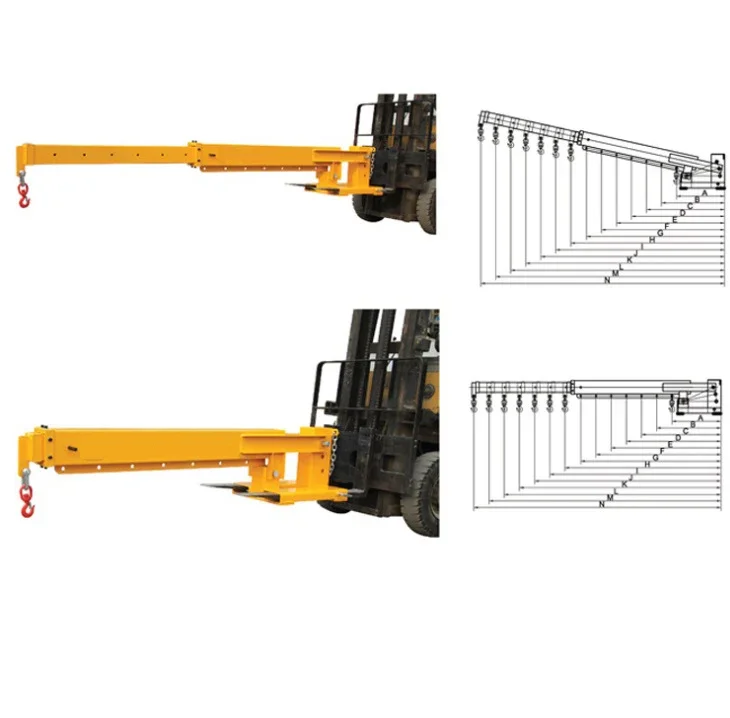 Angled Forklift Attachment Forklift Crane Attachment Forklift Jib ...