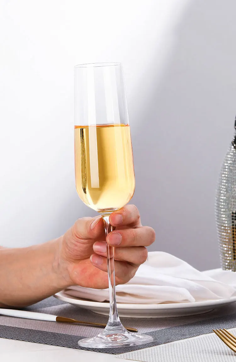 Thin Stem Hand Blown Champagne Glass Flutes With Gift Box For Any ...