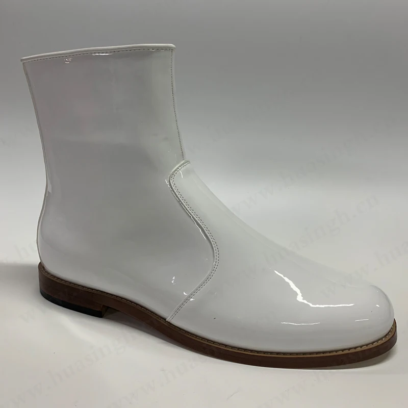 Cfm,Brunei Market Popular Shining Leather Upper Dress Shoes Side Zipper ...